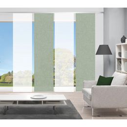 Vision S Schiebegardine &raquo;PIVE 4er SET&laquo; Paneelwagen 4 Stk. tlg. Schiebevorhang Digidruck 4er Set PIVE gr&uuml;n Polyester 260cm, Paneelwagen, 60cm