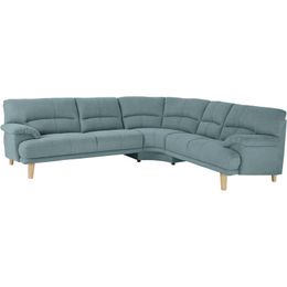 Trendmanufaktur Polsterecke &raquo;Cecilia, italienisches Designsprache, modern und komfortabel, L-Form,&laquo; toller Sitzkomfort und bequeme Armlehnen gr&uuml;n B/H/