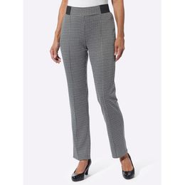 Sieh an! Jersey-Hose in schwarz-steingrau Pepita | Gr.: 28