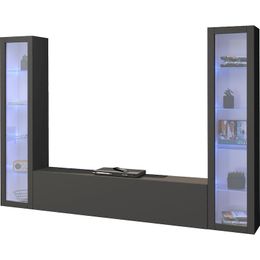 Home Affaire Wohnwand &raquo;Maruska&laquo; 1 Stk. tlg. grau Holzwerkstoff B/H/T: 260cmcm x 180cmcm x 30cmcm