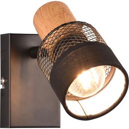 Trio Leuchten Wandstrahler &raquo;NANDINI, Spot 1-flammig exkl 1x E14 max 10W, flexibel drehbarer Spot&laquo; E14 1 Stk. warmwei&szlig; - kaltwei&szlig; Wandspot mit Schirm 