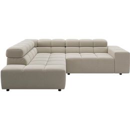 Home Affaire Ecksofa &raquo;Ancona, Ecksofa, incl. Kopfteilverstellung, Breite 249 cm, L-Form&laquo; wahlweise elektrische Sitztiefenverstellung beige 88% 