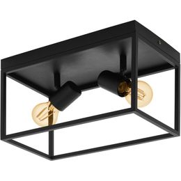 Eglo Deckenleuchte &raquo;SILENTINA&laquo; E27 1 Stk. Wand-/Deckenleuchte, schwarz, Leuchtmittel exkl. schwarz 2, H: 21cm, 1 Stk.