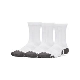 Under Armour Herren Sportsocken &raquo;NEW Y UA PERF TECH 3PK CRW&laquo; Packung, 3 Paar tlg. 3er-Pack, f&uuml;r Fitness und sportive Aktivit&auml;ten wei&szlig; S