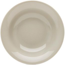 Van Well Pastateller &raquo;Teller Set, Jive, tiefer Teller 20 cm, 6 St&uuml;ck&laquo; dezentes Spiraldekor, sp&uuml;lmaschinen-und mikrowellengeeignet beige Porzellan 20cm