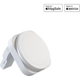 Ladestation &raquo;2-in-1 MagSafe + Watch travel charger&laquo; wei&szlig; Kunststoff Im Lieferumfang sind eine Reiseetui und ein Kabelbinder enthalten, um Ihr 2-in-1-