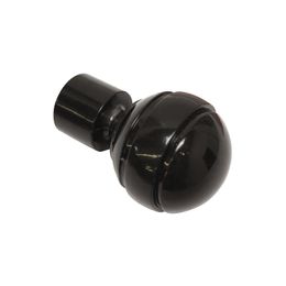 Gardinia Gardinenstangen-Endst&uuml;ck &raquo;Kugel&laquo; Serie Einzelprogramm Chicago &Oslash; 20 mm schwarz 2 Stk.