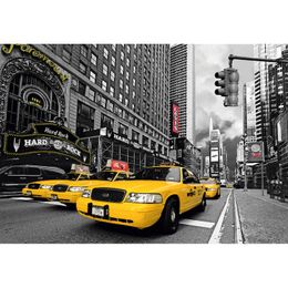 papermoon Fototapete &raquo;Time Square HR Cafe&laquo; glatt bunt Vlies B/L: 1,5m x 1,11m