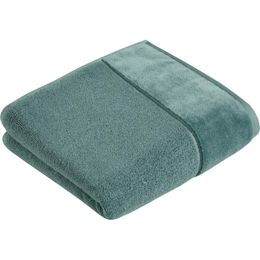 Vossen Handtuch &raquo;Pure&laquo; Baumwolle & VEGAN, mit eleganter Veloursbord&uuml;re blau Webfrottier, Obermaterial: 100% Baumwolle B/L: 60cmx110cm, 2 Stk., Webfrottier