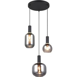 Trio Leuchten Pendelleuchte &raquo;DIVA, E27 H&auml;ngelampe 3-flammig mit Glasschirm, exkl 3xE27 max 10W&laquo; E27 1 Stk. warmwei&szlig; - kaltwei&szlig; h&ouml;henverstellbar bis 