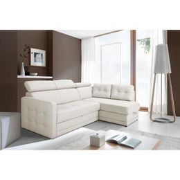 exxpo - sofa fashion Ecksofa &raquo;Arles, Federkern, zeitlos, Breite 225cm, L-Form&laquo; wahlweise mit Bettfunktion und Bettkasten, inkl. Kopfteilverstellung 
