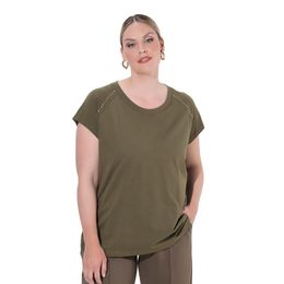 MIAMODA Shirt in dunkles olive | Gr.: 52