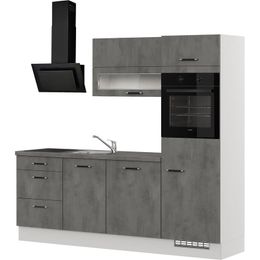 IMPULS K&Uuml;CHEN K&uuml;chenzeile &raquo;Prag, Ausrichtung w&auml;hlbar, Schubk&auml;sten mit Soft-Close&laquo; Set, vormontiert, in verschiedenen Farben erh&auml;ltlich, Breite 230 cm 