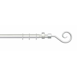 Liedeco Gardinenstange &raquo;Mykene&laquo; &Oslash; 20 mm 1 l&auml;ufig-l&auml;ufig ausziehbar silber Metall L: 130cm - 240cm &Oslash; 20mm, 1 l&auml;ufig