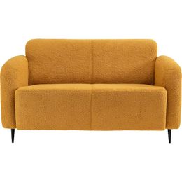 Home Affaire 2-Sitzer &raquo;Marone bequem, Breite 140cm, f&uuml;r kleine R&auml;ume geeignet, bodenfrei&laquo; gelb Struktur fein 100% Polyester;Luxus-Microfaser weich 100