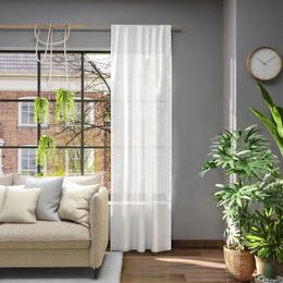 Neutex for you! Vorhang &raquo;Libre-ECO&laquo; Stangendurchzug 1 Stk. tlg. wei&szlig; Jacquard, Polyester 245cm, Stangendurchzug, 142cm