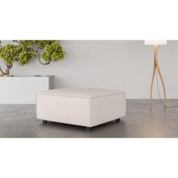 OTTO home Polsterhocker &raquo;Polsterhocker Cavan, Ma&szlig;e B/T/H: 90/90/42 cm&laquo; passend zur Serie, mit Wellenunterfederung, auch in Boucl&eacute; beige 100% Polyester
