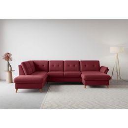 Sit & More sit&more Wohnlandschaft &raquo;G&ouml;teborg&laquo; inkl. Sitztiefenverstellung, wahlweise mit Bettfunktion & Bettkasten rot B/H/T: 327cm x 90cm x 226cm, Luxus-