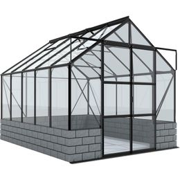 Vitavia Gew&auml;chshaus &raquo;Cassandra 8300&laquo; Alu-Profile, 3 mm Einscheibensicherheitsglas schwarz B/H/T: 257cm x 248,9cm x 323,1cm