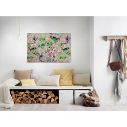 A.S. Cr&eacute;ation Leinwandbild &raquo;mosaic birds&laquo; Kunst V&ouml;gel 1 Stk. tlg. Mosaik Keilrahmen Floral Blumen V&ouml;gel Leinwand-Bild Wohnzimmer modern bunt Holz, Stahl B/H/T: 90cm