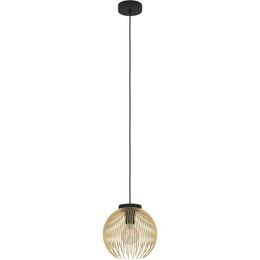 Eglo H&auml;ngeleuchte &raquo;VENEZUELA Pendellampe, Esszimmerlampe, Metall, schwarz, gold, E27&laquo; E27 1 Stk. Esstischlampe, Pendelleuchte, Drahtschirm, 1 flammig,