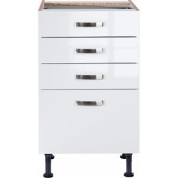 KOCHSTATION Unterschrank &raquo;KS-Cara&laquo; Breite 50 cm, mit Vollausz&uuml;gen und Soft-Close-Funktion wei&szlig; wei&szlig;, B/H/T: 50cm x 87cm x 58,4cm