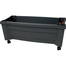 KHW Spalier Pflanzkasten auf Rollen mit Bew&auml;sserungssystem, BxTxH: 79x35x134 cm grau Kunststoff B/H/T: 79cm x 134cm x 35cm