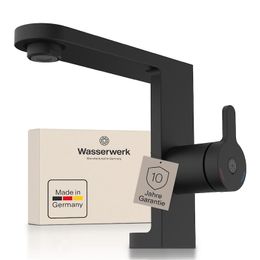 WASSERWERK Waschtischarmatur &raquo;WT 15&laquo; inkl. Popup, wassersparend schwarz B/H/T: 4,5cm x 15cm x 16,8cm Waschtischarmatur