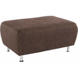 Home Affaire Hocker &raquo;Manhattan&laquo; in drei Bezugsqualit&auml;ten braun Struktur (100% Polyester);Flachgewebe (90% Polyester, 10% Polyamid);Luxus-Microfaser (