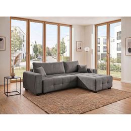 OTTO home Ecksofa &raquo;Bella Couch L-Form, B: 234 cm - OTTO. Verl&auml;ssliche Qualit&auml;t.&laquo; optional Schlaffunktion & Bettkasten, mit Zierkissen grau 100%