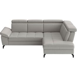 Sit & More sit&more Ecksofa &raquo;Vanity L-Form, B: 254 cm, Leder&laquo; Inkl.Sitz-,Kopf-und Armteilverstellung B/H/T: 254cm x 84cm x 197cm, NaturLEDER Stoff, Ottomane 