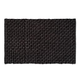 Wenko Badematte &raquo;Ecoli&laquo; H&ouml;he 15 mm rutschhemmend beschichtet mit Flechtstruktur, stark saugf&auml;hig, fusselfrei Materialmix rechteckig (50cm x 80cm ), 1 