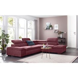 OTTO home Ecksofa &raquo;Alberto L-Form&laquo; mit Kopfteilverstellung, wahlweise mit Schlaffunktion lila 90% Polyester, 10% Polyamid;Luxus-Microfaser weich (9)0%