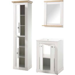 OTTO home Badm&ouml;bel-Set &raquo;WESTMINSTER, Bad im Landhausstil, 3-teiliges Badezimmer&laquo; 3 Stk. tlg. wei&szlig; B/H/T: 130cmcm x 203cmcm x 46cmcm