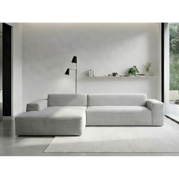 WERK2 Ecksofa &raquo;Zeus-XL, B/T: 311/210 cm, Mega-Sofa mit gro&szlig;er Sitztiefe, modern&laquo; Curvy Trend Garnitur mit urbaner Optik, bequem, Big-Sofa, L-Form grau
