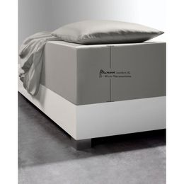 Fleuresse Spannbettlaken &raquo;Comfort XL&laquo; Mako-Jersey, f&uuml;r Matratzen bis 40 cm H&ouml;he, Bettlaken, Spannbetttuch grau Mako-Jersey, Obermaterial: 96% 