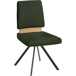 massivline&more Esszimmerstuhl &raquo;Br&uuml;gge 300&laquo; () 1 Stk. gr&uuml;n Holzwerkstoff, Metall, Stoff B/H/T: 48cm x 92cm x 59,5cm, 1 Stk., Microfaser Struktur (100%
