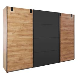 wimex Schwebet&uuml;renschrank &raquo;Malm&ouml;, Kleiderschrank wahlweise mit oder ohne Spiegel&laquo; Kleiderschrank im Industrial Design, 225 oder 270cm breit grau 