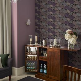 Laura Ashley Vliestapete &raquo;Garwood Grove&laquo; gebl&uuml;mt glatt 10mx52cm (ca. 5m2) grau Vlies B/L: 0,52m x 10m, Rollen: 1