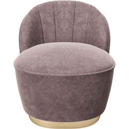 Playboy Cocktailsessel &raquo;STELLA&laquo; lila Polyester, Cocktailsessel,Samt, B/H/T: 67cm x 71cm x 70cm