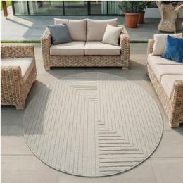Ayyildiz Teppiche Outdoorteppich &raquo;NOVA 1202 , auch als L&auml;ufer und Rund&laquo; rund 8 mm H&ouml;he Material aus schmutzabweisendem Polypropylen, In-/Outdoor geeignet wei&szlig; 