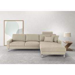 3C Candy Ecksofa &raquo;Lecce, wahlweise PUR-Schaumstoff oder Tonnentaschenfederkern&laquo; Bett im 2,5-Sitzer, teilmotorische Schlaffunktion im Longchair, L-Form