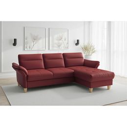 Sit & More sit&more Ecksofa &raquo;Pamela L-Form, Leder, B: 218 und 230 cm&laquo; optional Armteilverstellung, Schlaffunktion & Bettkasten B/H/T: 230cm x 90cm x 164cm, 
