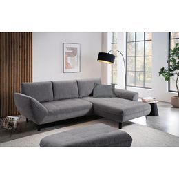 exxpo - sofa fashion Ecksofa &raquo;Bellini, Materialmix oder komplett Struktur, Breite 268cm, bequem&laquo; bequem und modern, Chenille-Struktur Bezug, L-Form 