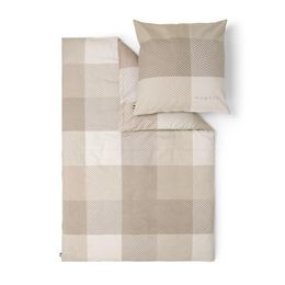 Bugatti Bettw&auml;sche &raquo;Satin-Flanell Kombi-Bettw&auml;sche Bugatti&laquo; 2 Stk. mit glatter Satin- und kuscheliger Flanellseite beige Mako-Satin, Obermaterial: 100