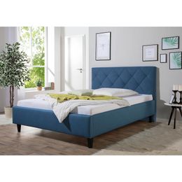 Maintal Polsterbett &raquo;Rexburg&laquo; Bettseiten zerlegt, ohne Bettkasten blau Liegefl&auml;che L&auml;nge B: 200cm x 100cm, Struktur (100% Polyester) mit Einlegerahmen/ohne 