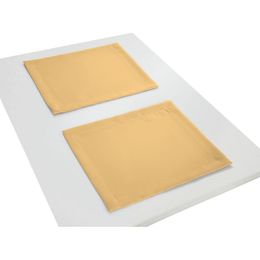 Adam Platzset &raquo;Uni Collection Light&laquo; gelb Obermaterial: 100% Baumwolle B/L: 30cm x 40cm, 2 Stk., Bio-Baumwolle, eckig