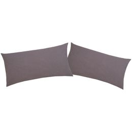 OTTO home Kissenbez&uuml;ge &raquo;Cremona2 100% Baumwoll-Jersey mit Rei&szlig;verschluss&laquo; Kissenh&uuml;lle in diversen Gr&ouml;&szlig;en grau Jersey, Obermaterial: 100% Baumwolle B/L