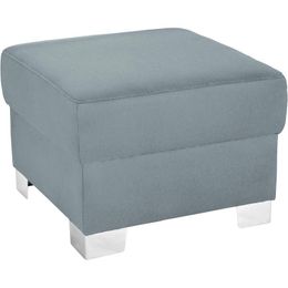 DOMO collection Hocker &raquo;Anzio&laquo; wahlweise mit Federkern gr&uuml;n B/H/T: 59cm x 43cm x 59cm, Struktur fein, Mit Federkern