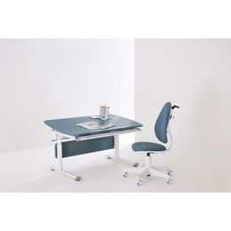 Paidi Kinderschreibtisch &raquo;DIEGO CURVED, Sch&uuml;lerschreibtisch, mitwachsend, ergonomisch&laquo; stufenlos h&ouml;henverstellbar, Tischplatte neigbar blau B/H/T: 